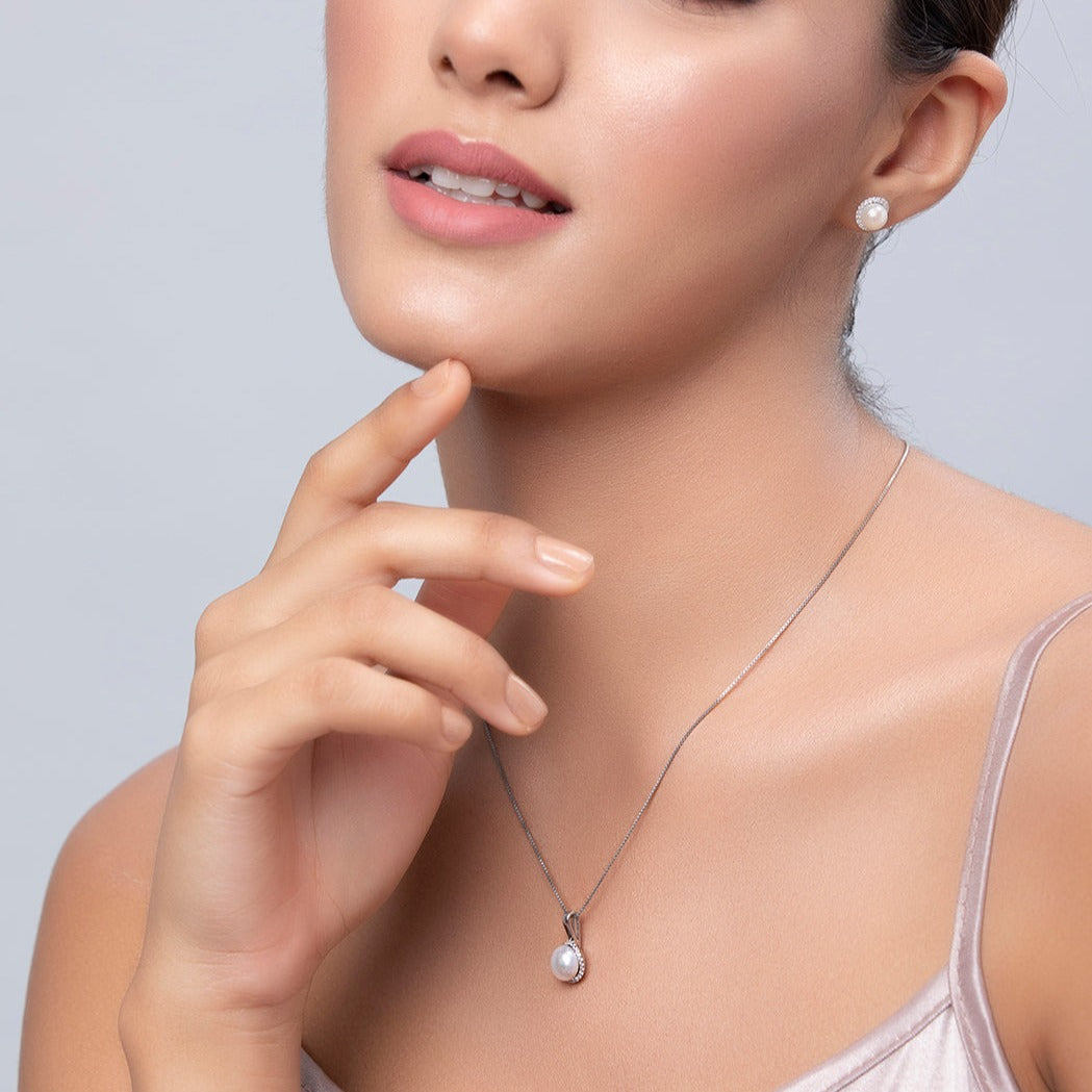 Pearl & You 925 Silver Jewellery Set - Valentine's Gift – Zavya